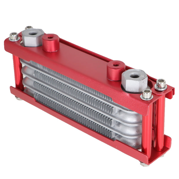 Labwork Universal Motor Engine Oil Cooling Radiator Set Red For 125CC ...