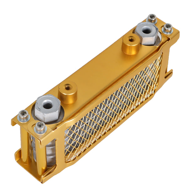 Labwork Universal Motorcycle Oil Cooler Cooling Radiator Gold For 125 ...