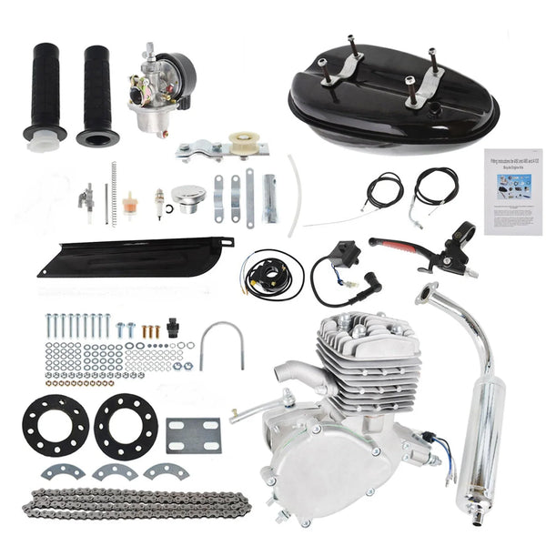 2 Stroke 80cc Motorized Bicycle Motor Engine Kit Motorised Push Bike ...